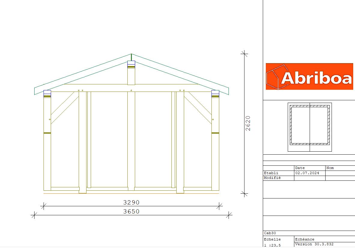 Cabane de jardin en bois en kit 100% made in France
