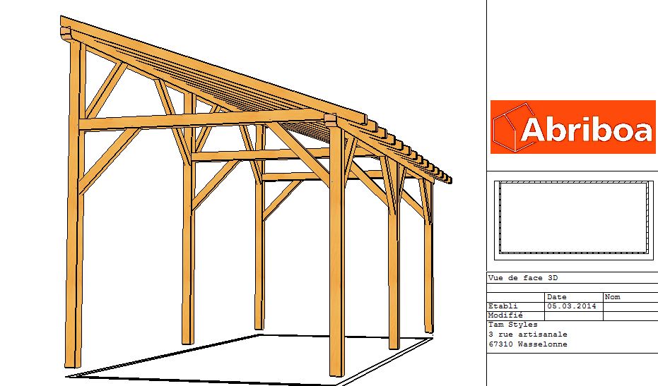 Abri camping-car monopente | Carport bois pratique - Abriboa